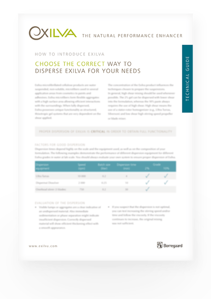 Free Technical Guide: Dispersion of Exilva MFC